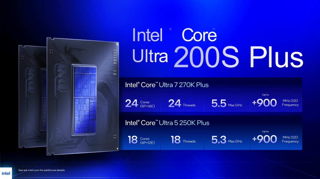 Intel Core Ultra 200S Plus officialisés : caractéristiques techniques ...